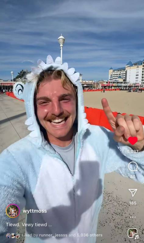 TikTok Sensation, Wyatt Moss, Uses Ocean City, Maryland Marathon to ...