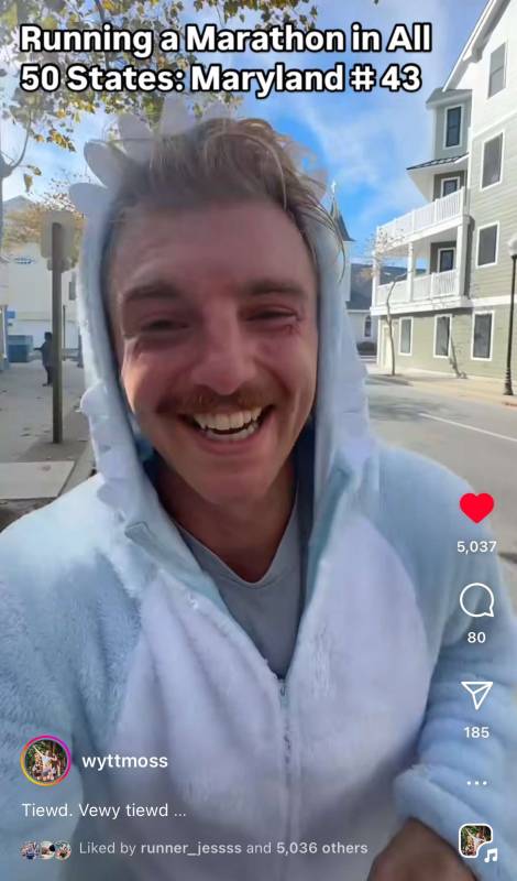 TikTok Sensation, Wyatt Moss, Uses Ocean City, Maryland Marathon to ...