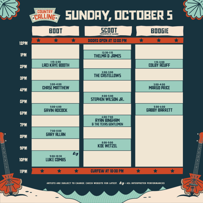 Country Calling Festival, Ocean City, MD - October 4-5th