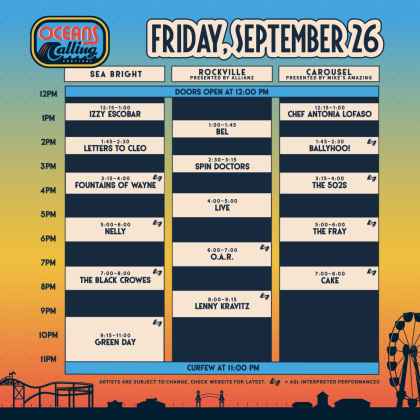 Oceans Calling Festival in Ocean City MD - 9/26-9/28